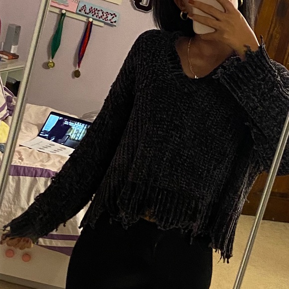 Lush | Sweaters | Dark Green Lush Sweater | Poshmark